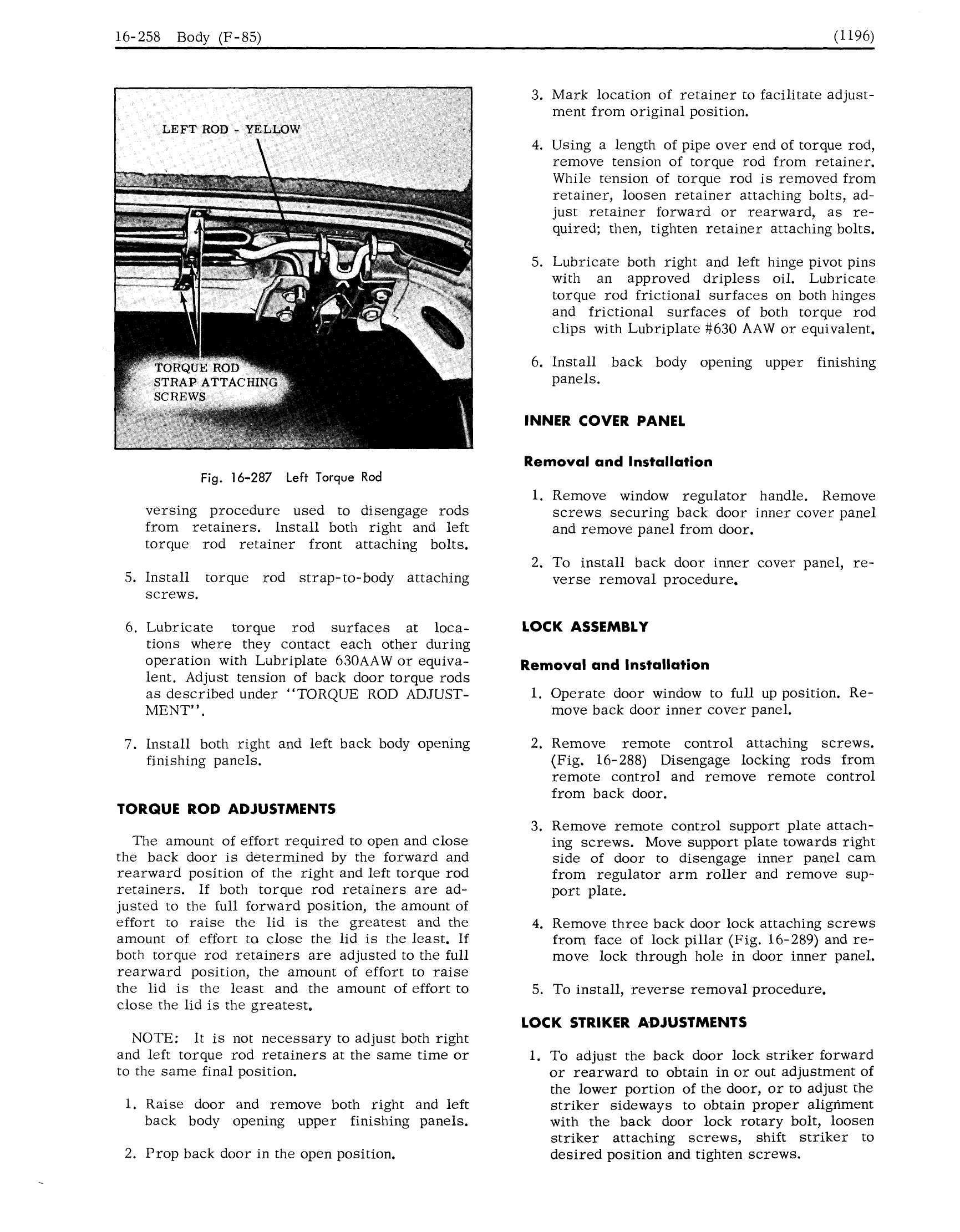 1963 Oldsmobile Shop Manual - F85 Body Page 58 of 110